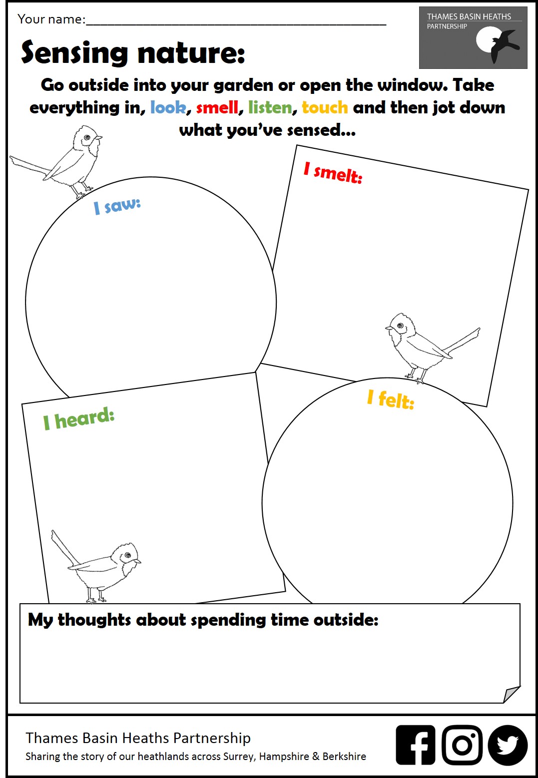 #Heathland At Home activities - Thames Basin Heaths